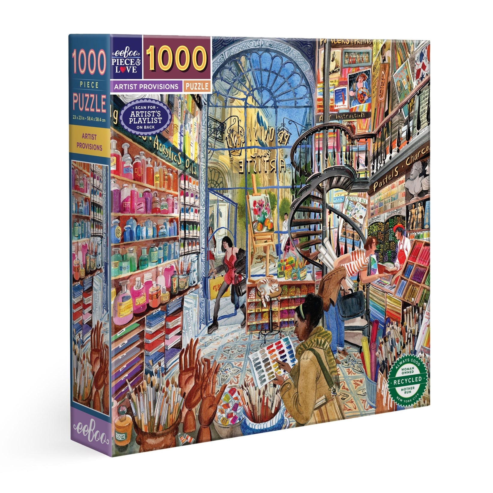 Artist Provisions 1000 Piece Jigsaw Puzzle by eeBoo | Unique Beautiful ...