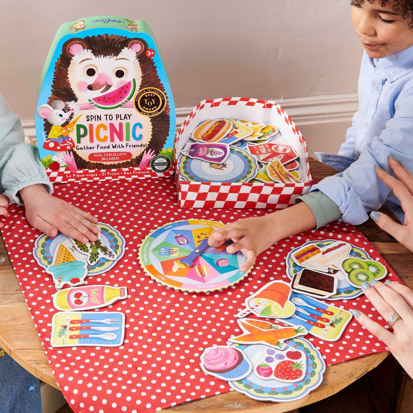 Picnic Lunch Shaped Spinner Game | Fun Unique Game for Kids Ages 3+ – eeBoo