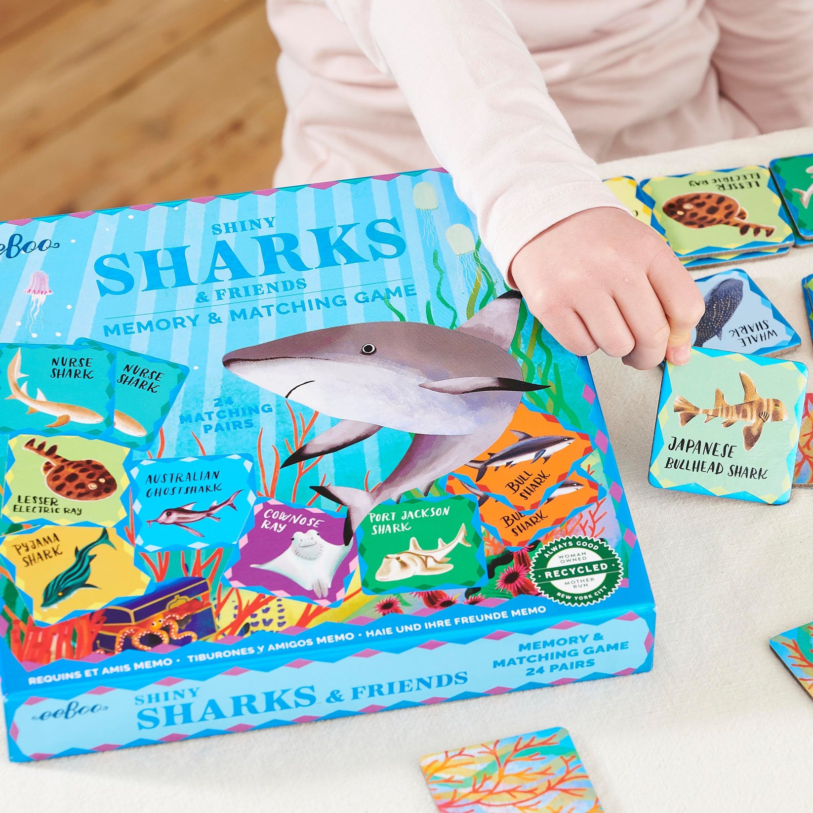 Sharks & Friends Shiny Memory Matching Game | Fun Gift for Kids Ages 3 ...