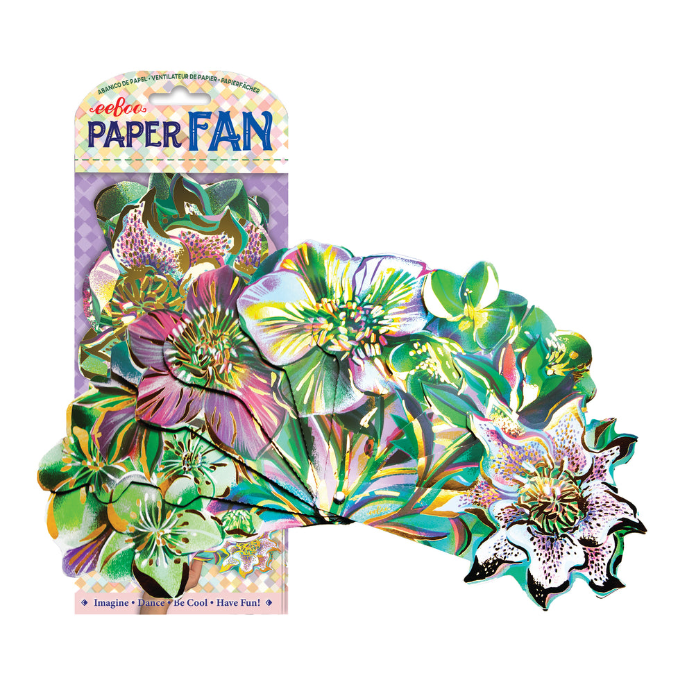 Artist Paper Fan Bundle Flowers (6) by eeBoo | Unique Fun Gifts