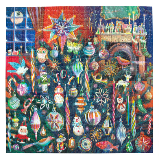 Holiday Ornaments 1000 Piece Jigsaw Puzzle | eeBoo Piece & Love Gifts