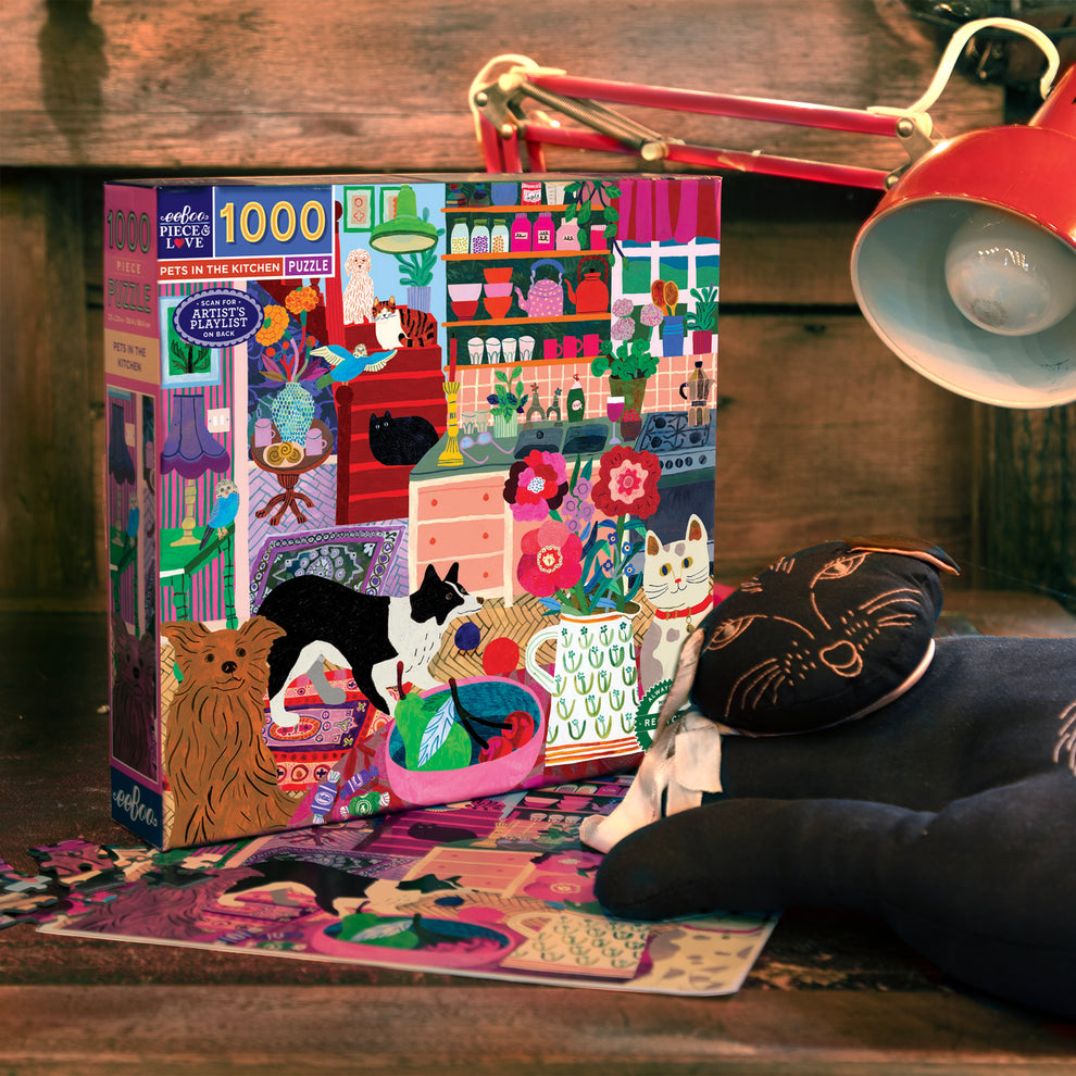 Pets in the Kitchen 1000 Piece Jigsaw Puzzle by eeBoo | Unique ...