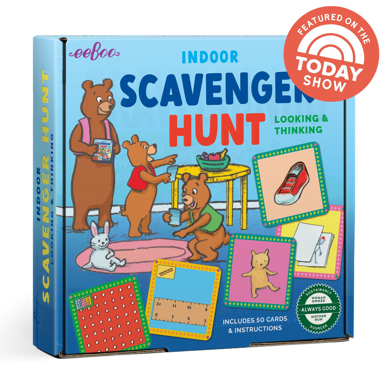 Indoor Scavenger Hunt Seek and Find Game by eeBoo for Kids Ages 3+