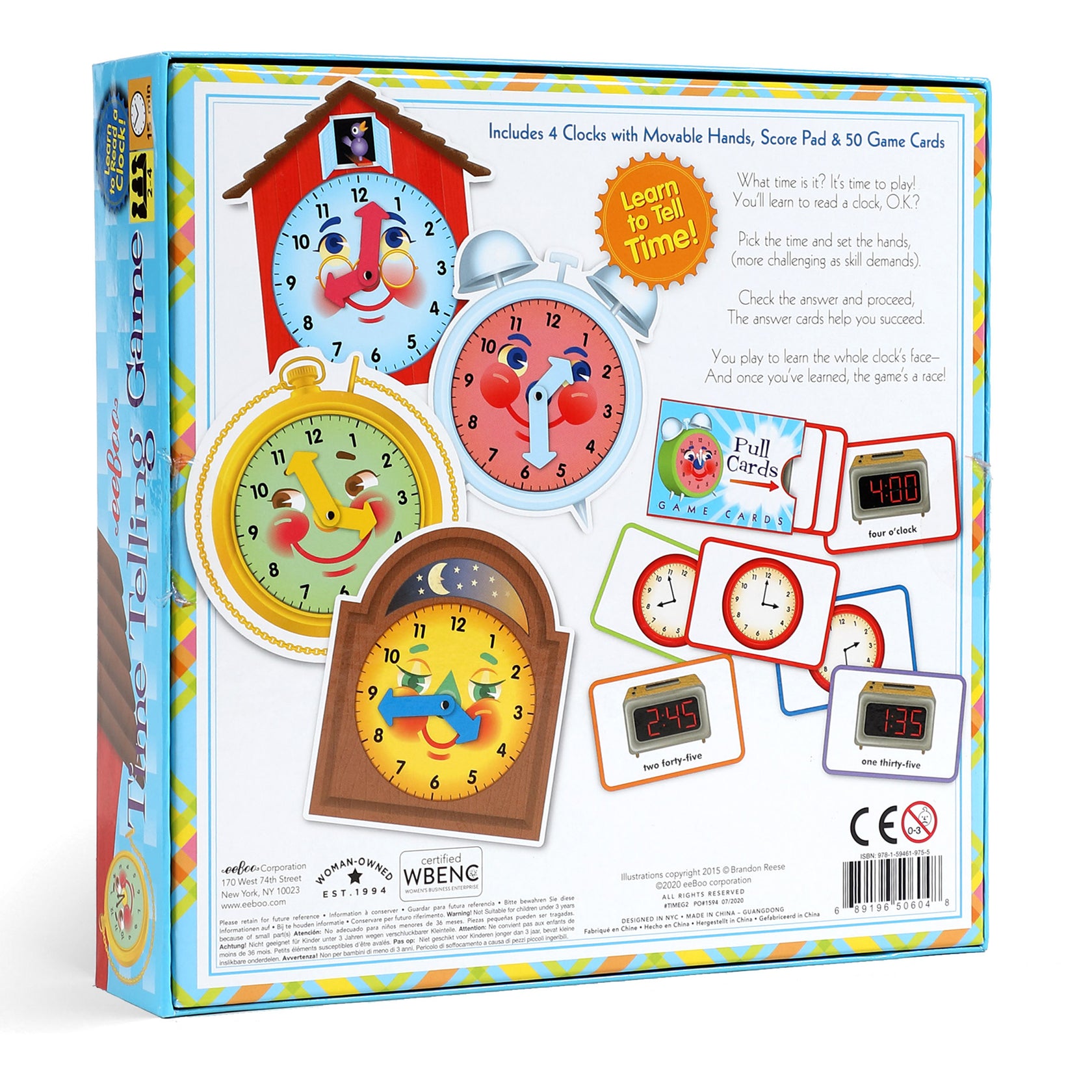 Time Telling Learn to Read a Clock Award Winning Game by eeBoo Kids 5+