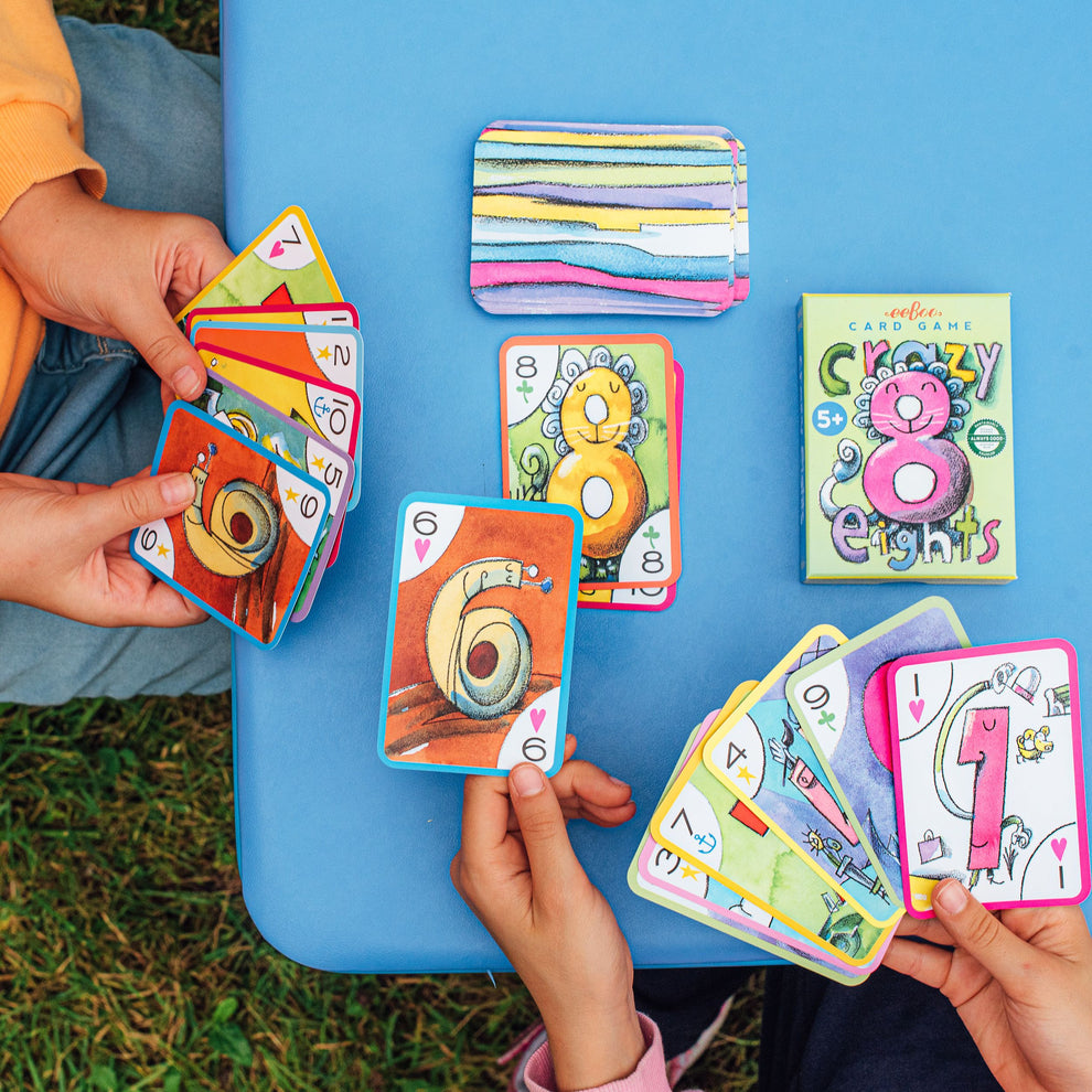 Crazy Eights Classic Playing Card Game by eeBoo | Great Gifts for Kids