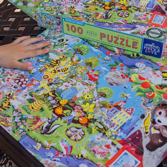 Love of Bees 100 Piece Jigsaw Puzzle eeBoo Unique Gifts for Kids 5+